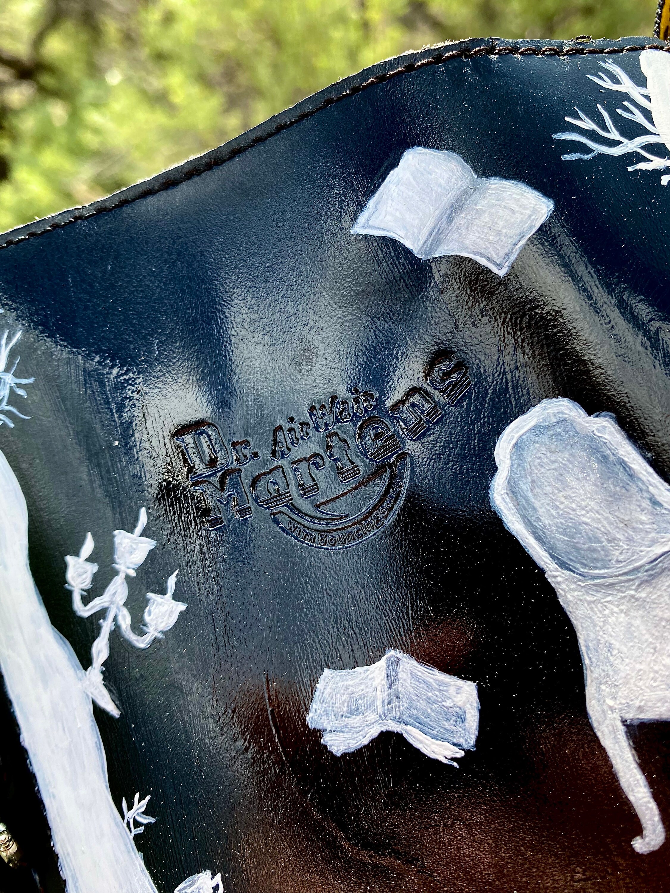 Alice in Wonderland Thrifted Doc Martens, Womens Size 6, Dr. Martens ...