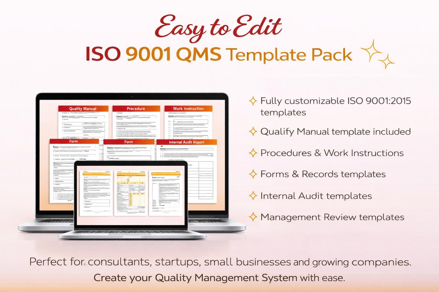 ISO 9001 QMS Template Pack: Quality Management System (ready to Use) - Etsy