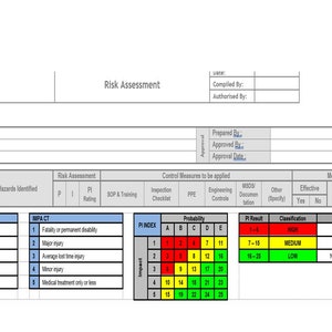 4 X Baseline Risk Assessments & Procedure very Basic Assessment ...