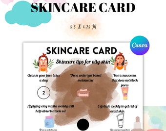 Skin Care Instruction Card - Etsy