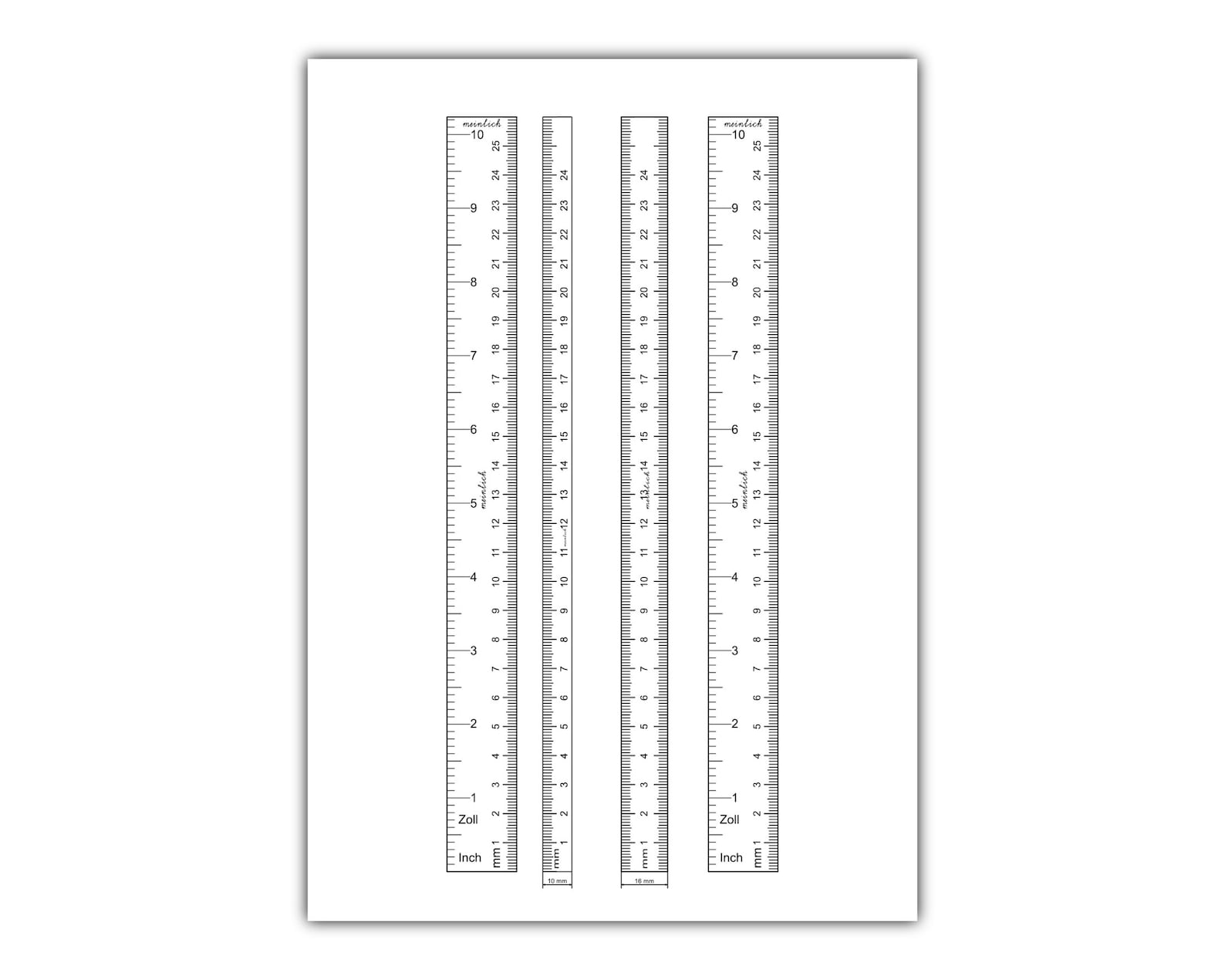 PAPEL REGLA A4 para imprimir en milímetros y pulgadas - Etsy México