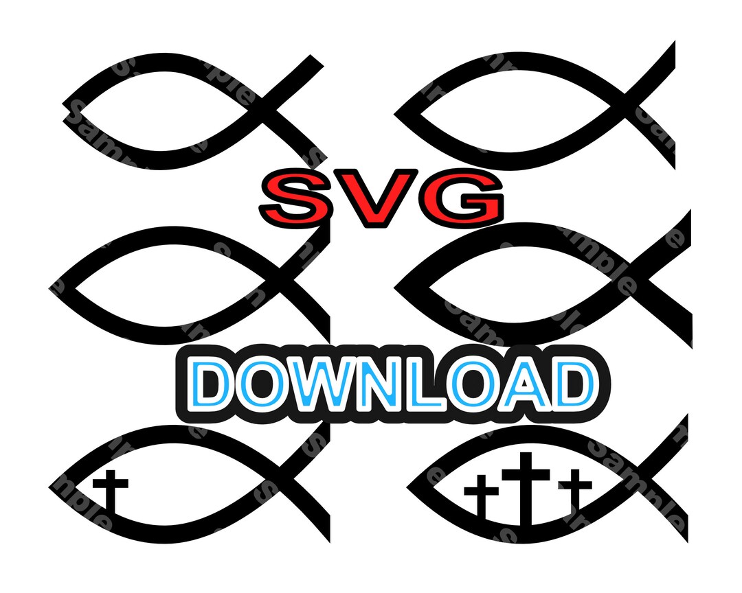 Fish Symbol Christianity Christian SVG PNG DOWNLOAD With Cross Fish ...