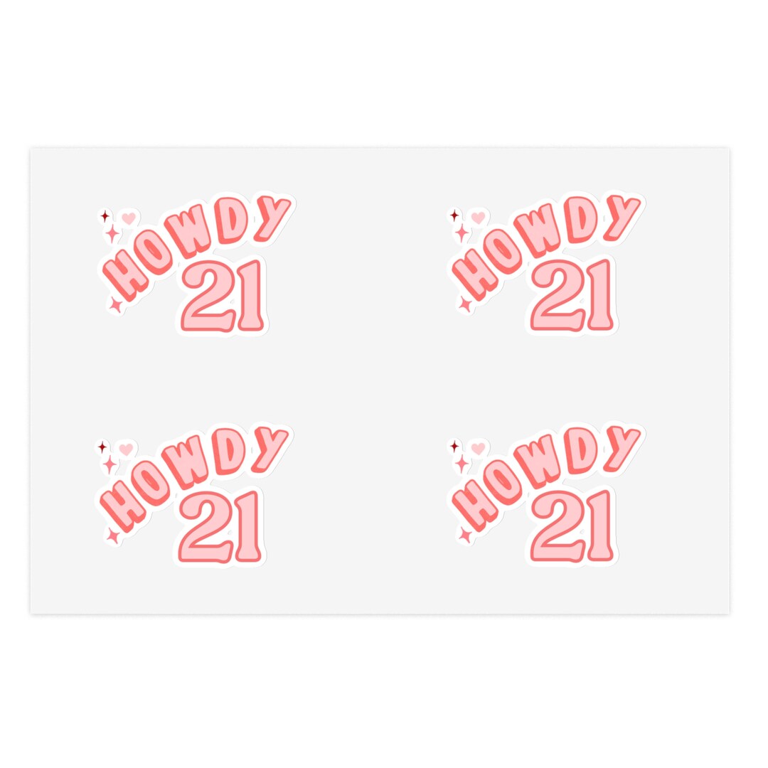 21st Birthday Sticker Sheets Birthday Stickers Event Sticker Sheets ...