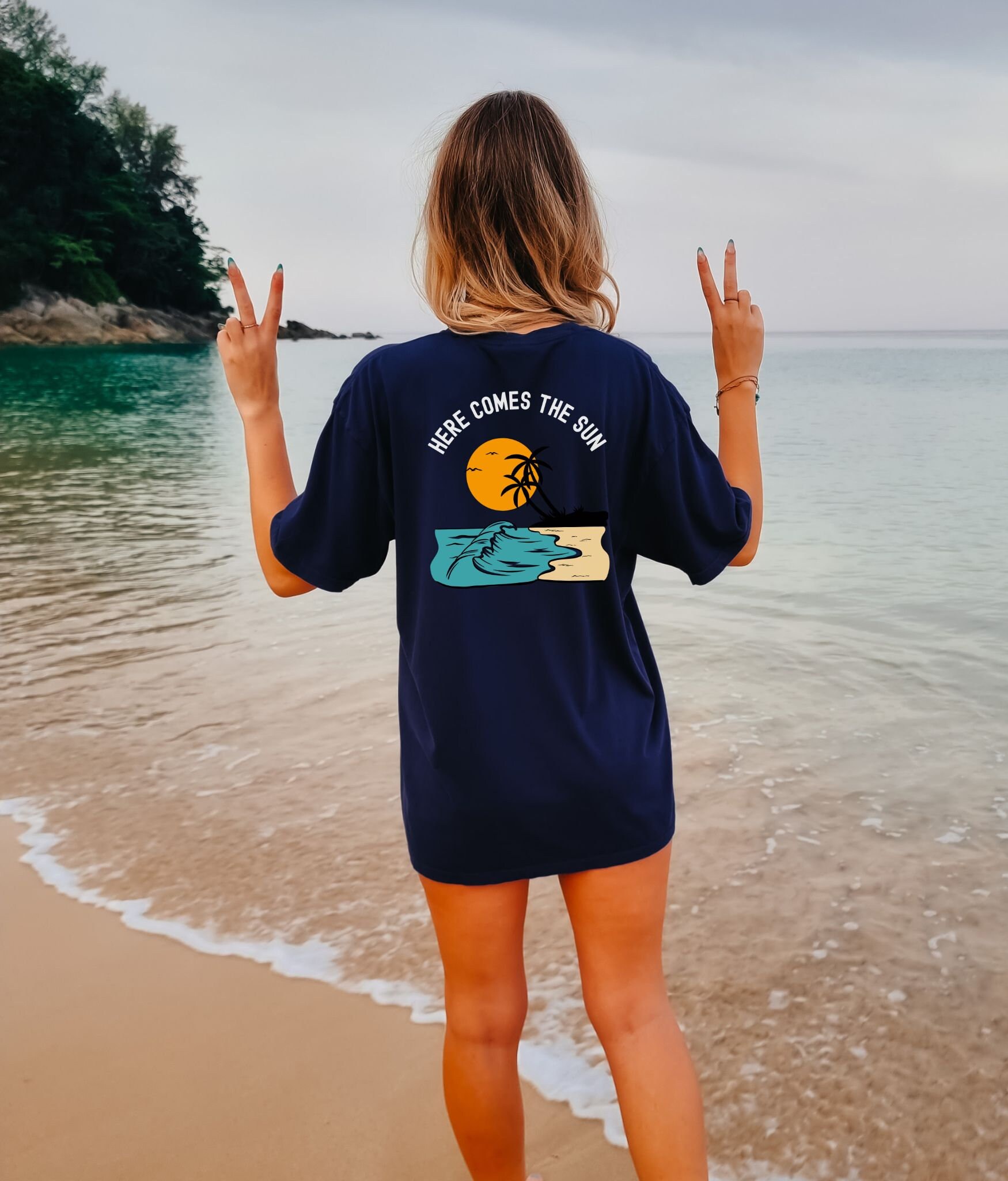 Cute Beach Shirt Bikini Coverup Shirt Large Womens Shirt Vacation ...