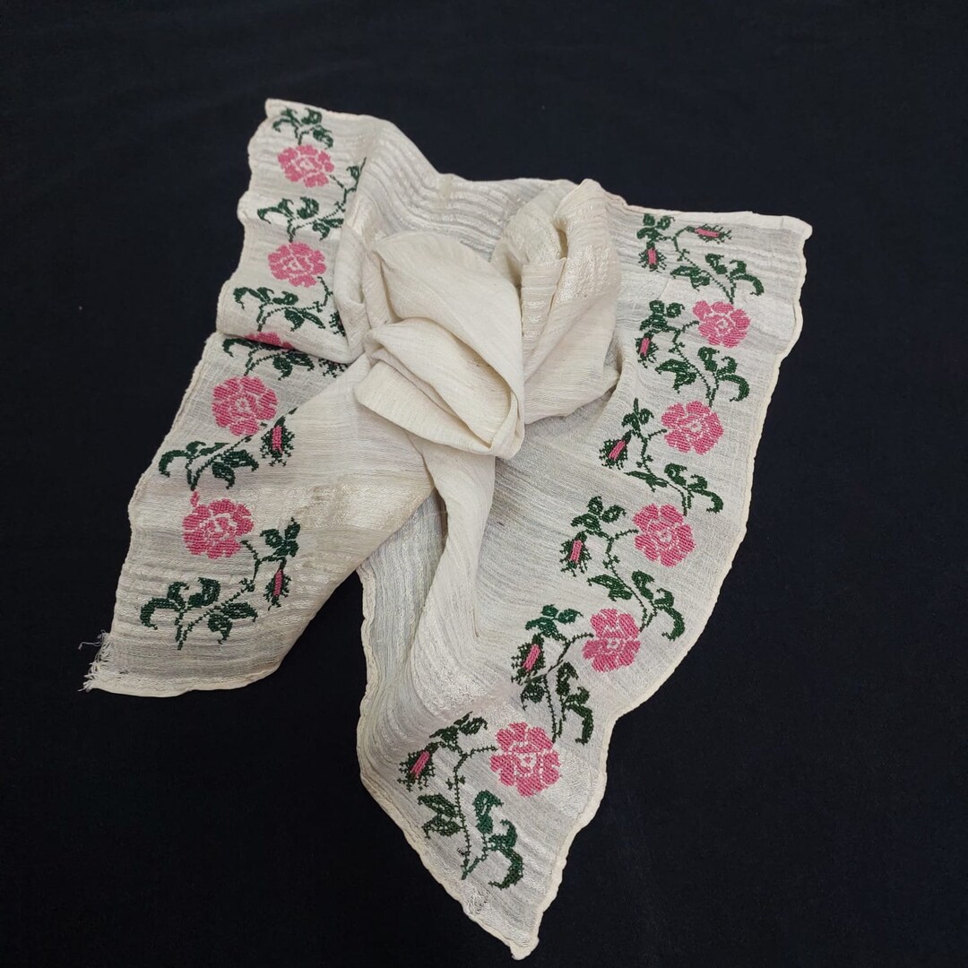 Antique Pure Silk on Both Sides Hand Embroidered Coffee Table - Etsy