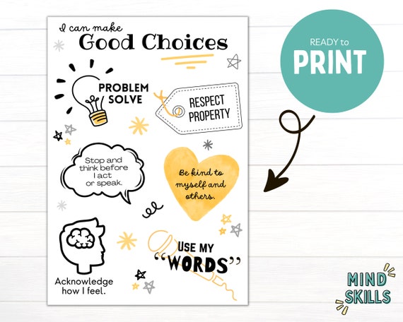 Making Good Choices Worksheets