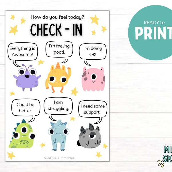 Mental Health Check in Poster - Etsy