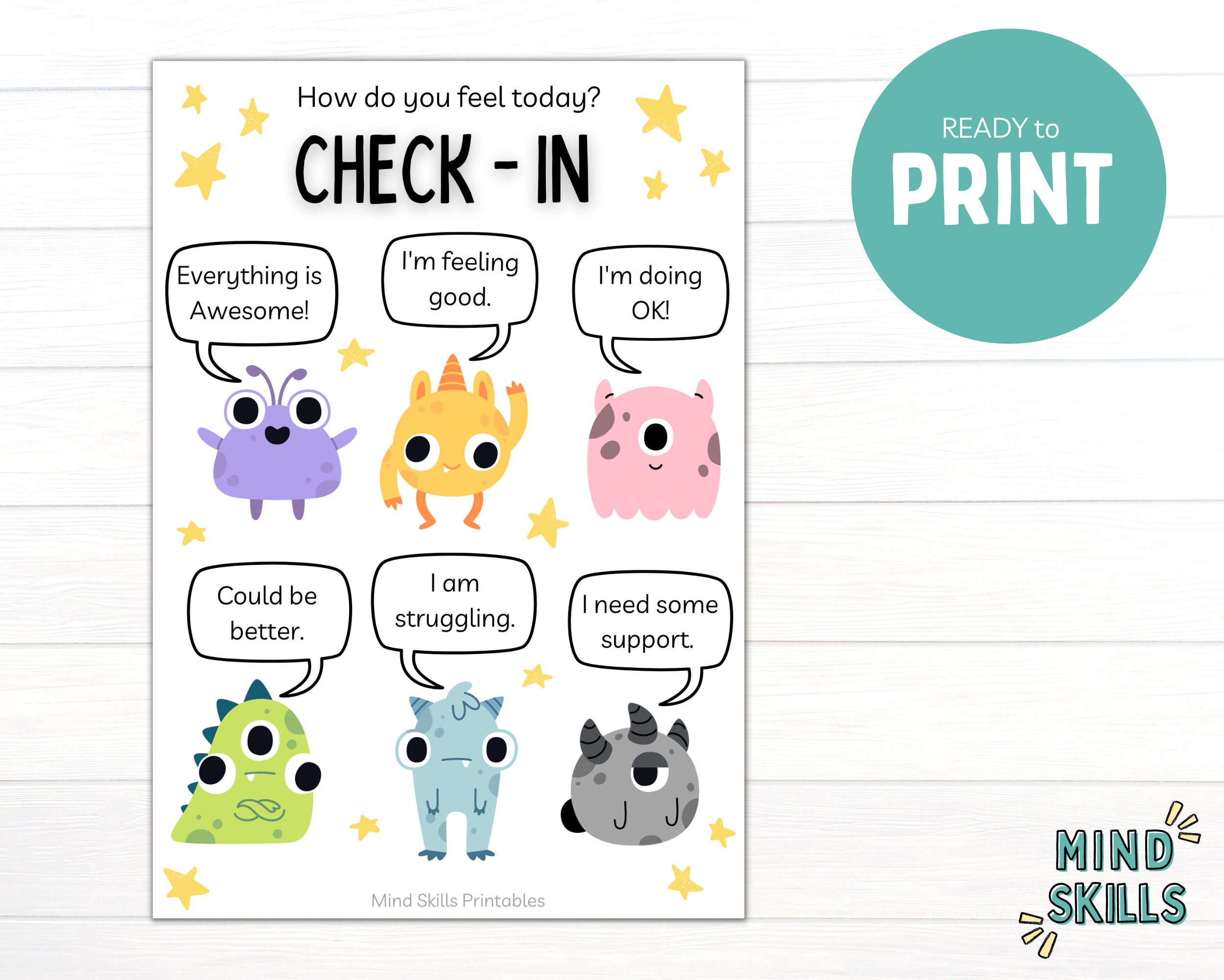 How Do You Feel Kids Mental Health Check in Poster, PSHE Teacher ...