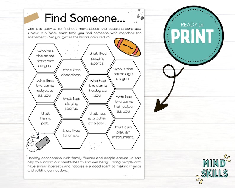 Getting to Know You Kids Worksheet, Building Friendships Exercise, Teen ...