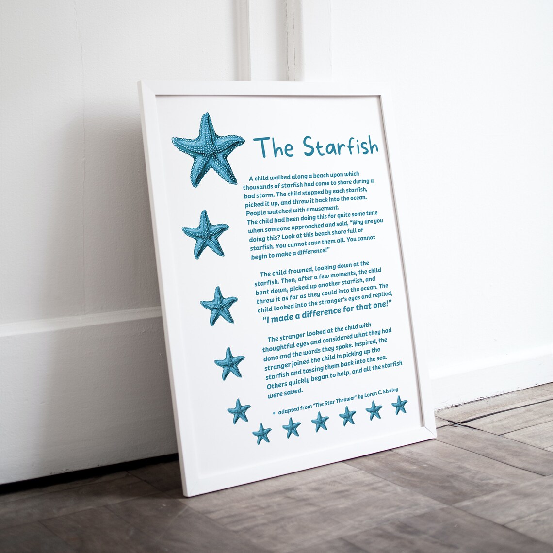 The Starfish Story Digital Poster Download - Etsy