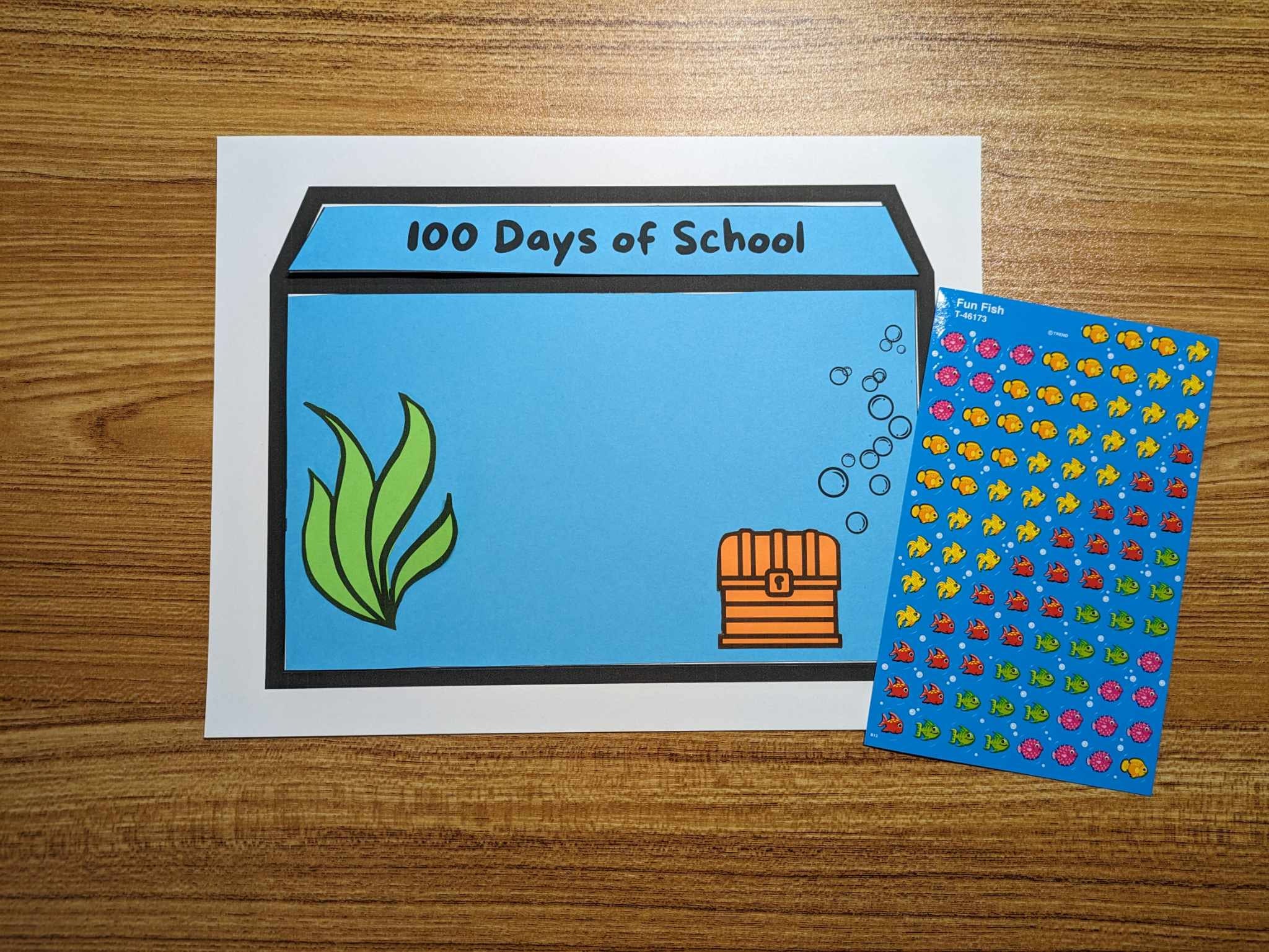 100 Days of School Fish Tank Project - Etsy
