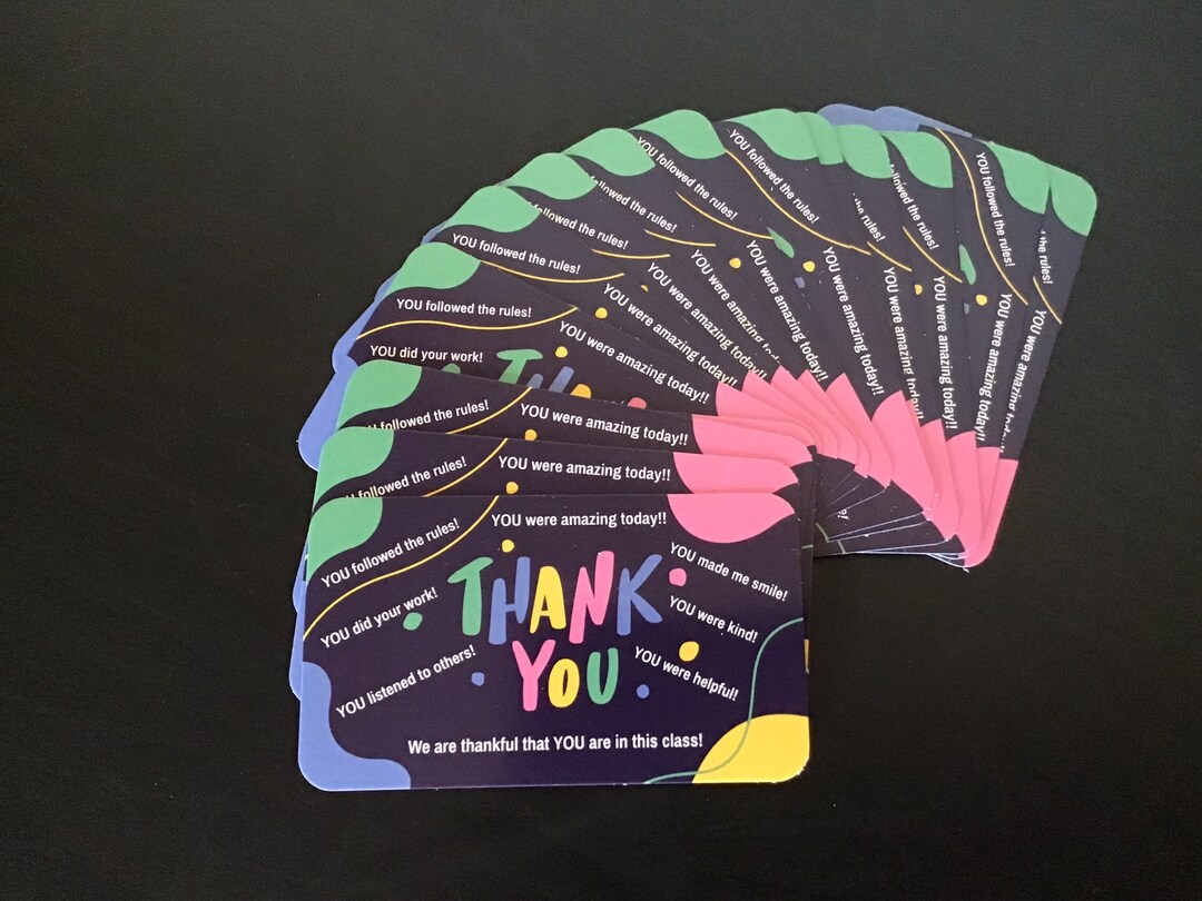 Student Thank You Praise Card set of 50 - Etsy