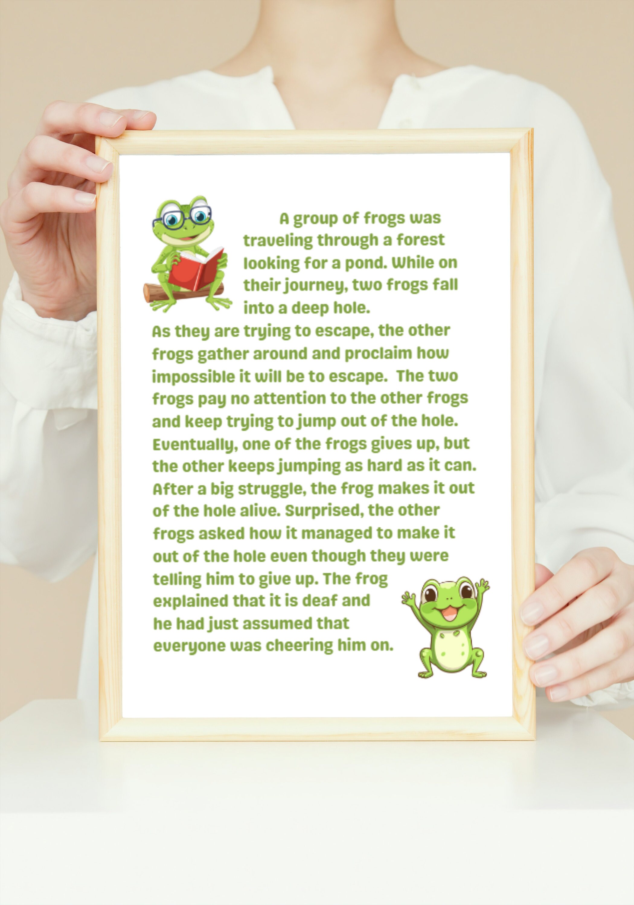 A Group of Frogs Story Print - Inspirational, Motivational Classroom ...