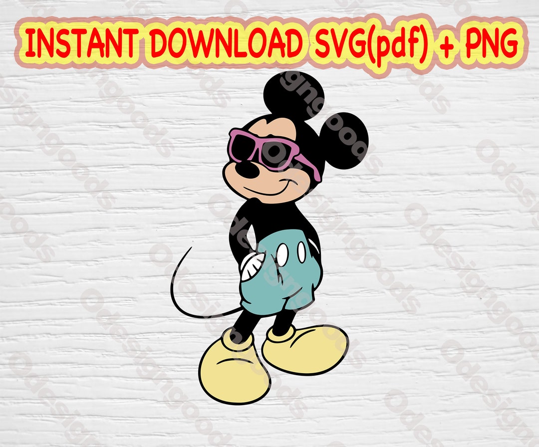 Mickey Sunglasses Svg Mickey Clipart Svg Mickey Retro - Etsy New Zealand