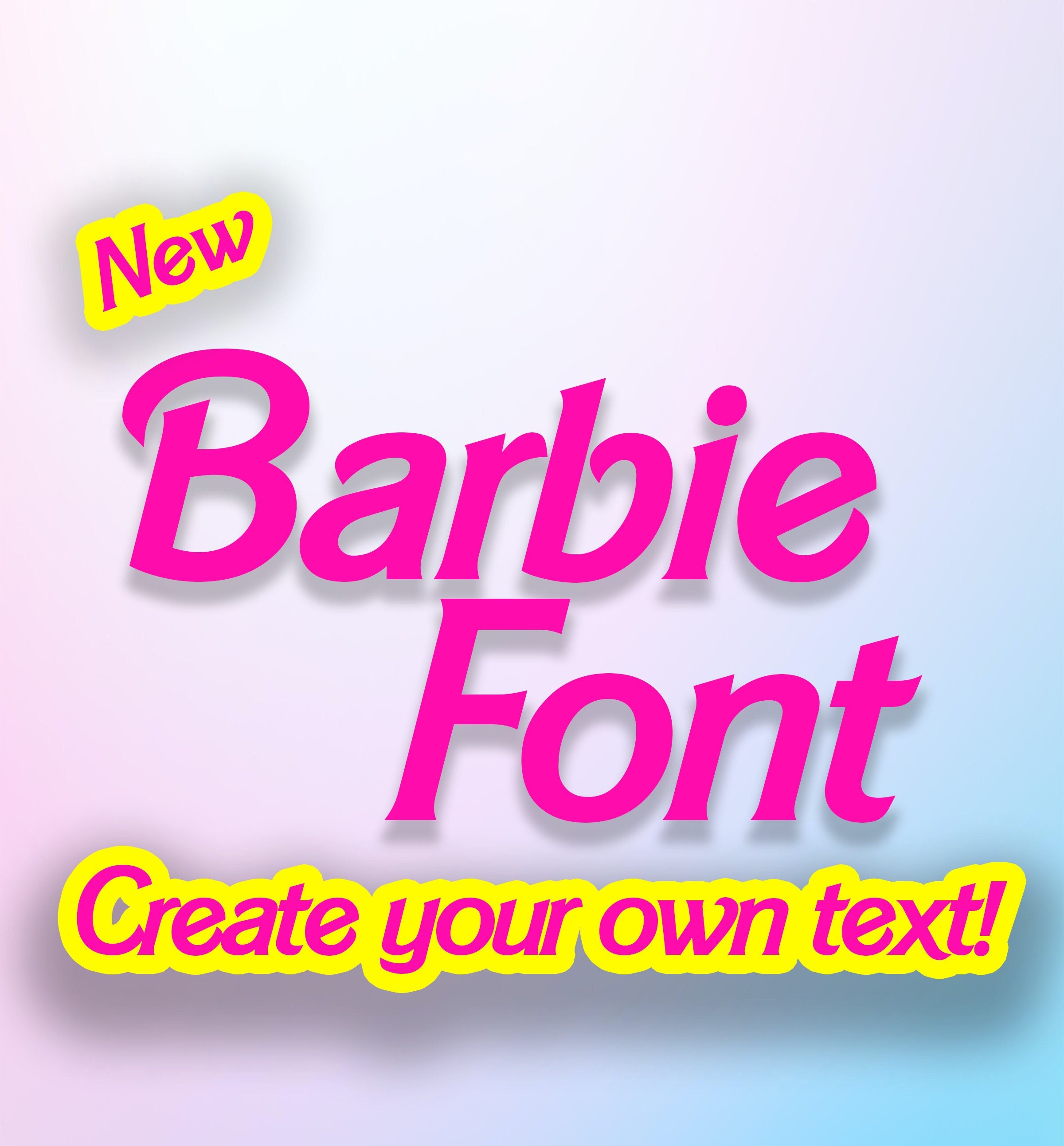 Barbi Font Dolly Font Pink Barbi Font Pink Dolly Font Baby - Etsy UK