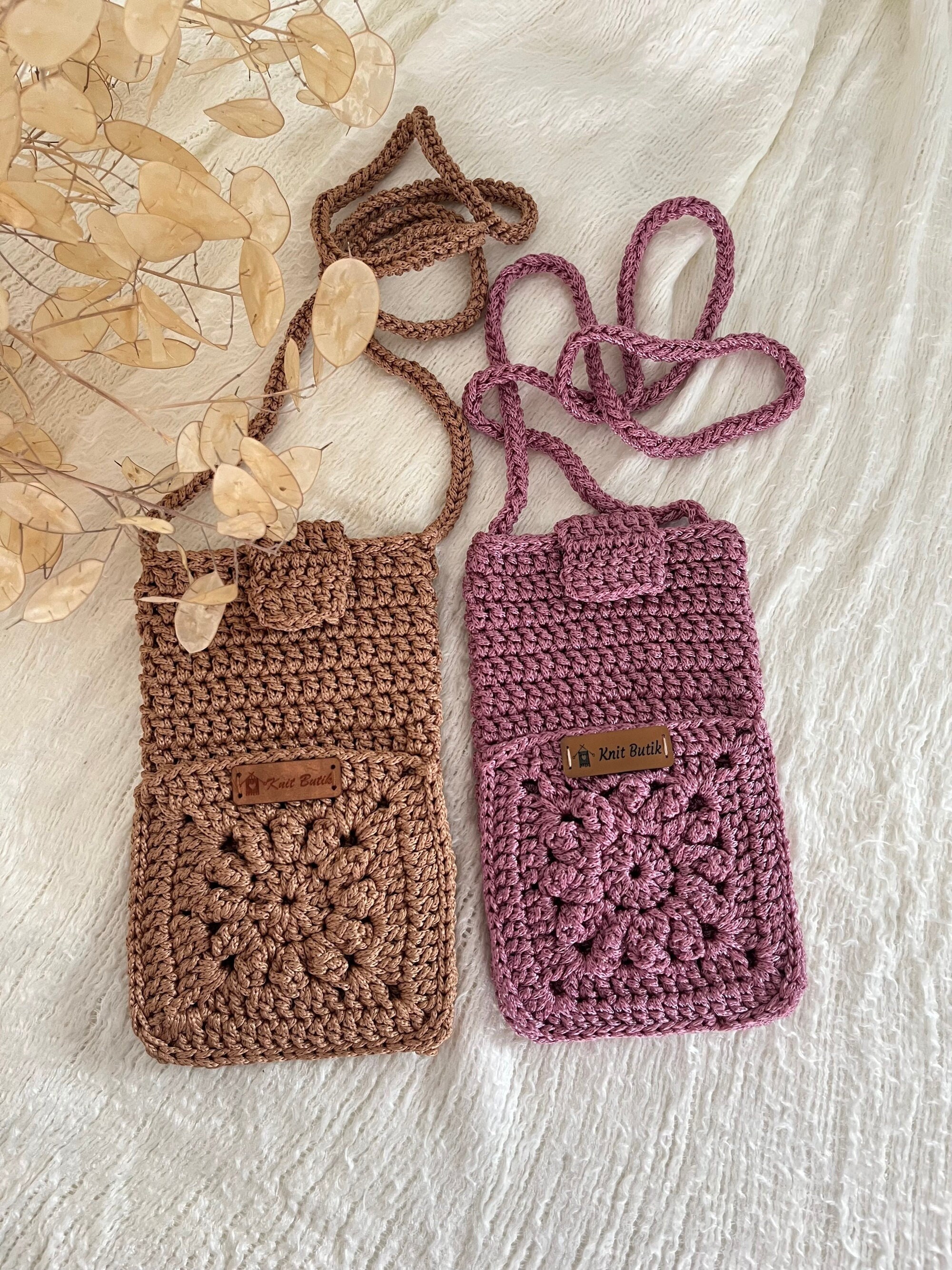 Crochet Phone Bag, Phone Case, Phone Holder, Crossbody Phone Bag ...