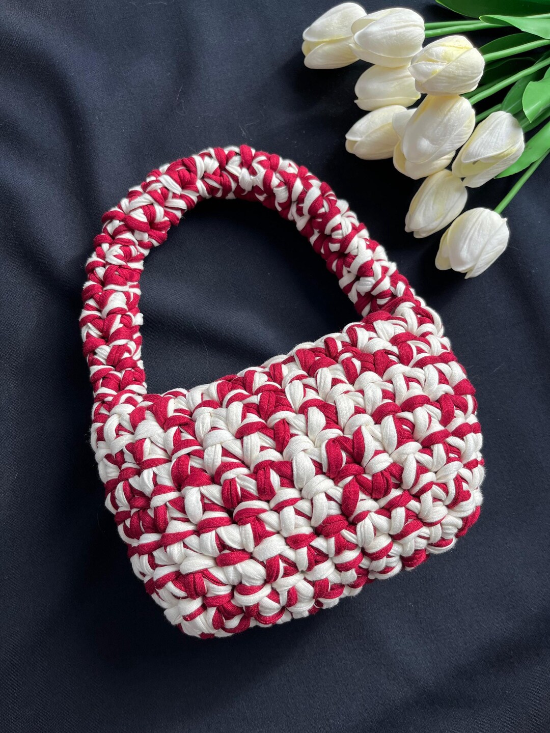 Mandu Bag Chunky Knit Bag, Chunky Yarn Bag, Puffer Bag, Big Yarn ...