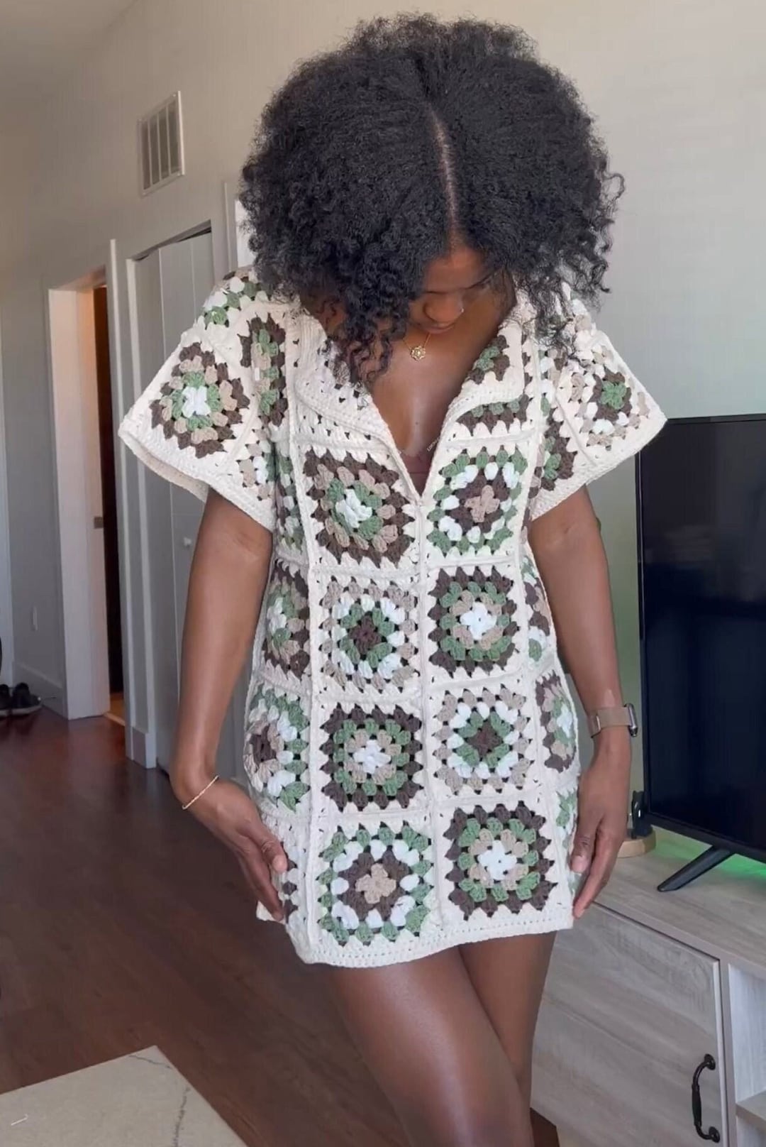 Nana Dress granny Square Dress - Etsy