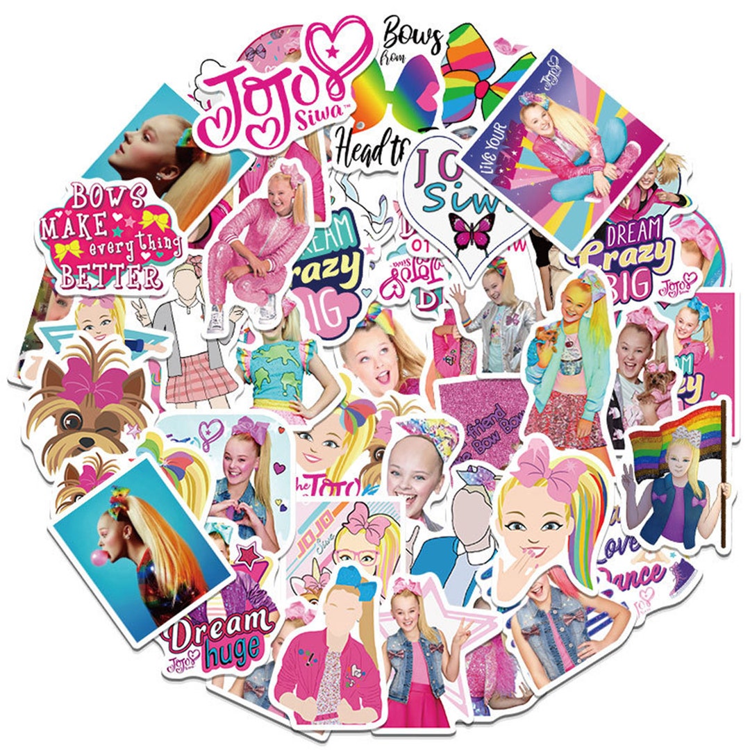 50 JOJO SIWA Cartoon Stickers - Etsy
