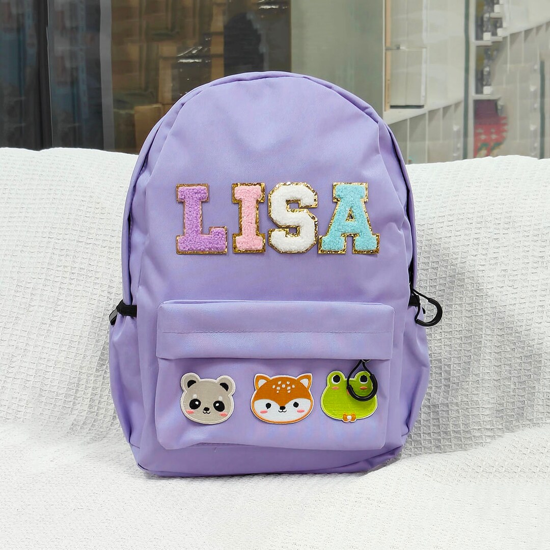 Personalized Mini Backpack Purple Cute Nursury Backpack Bookbags PANDA ...