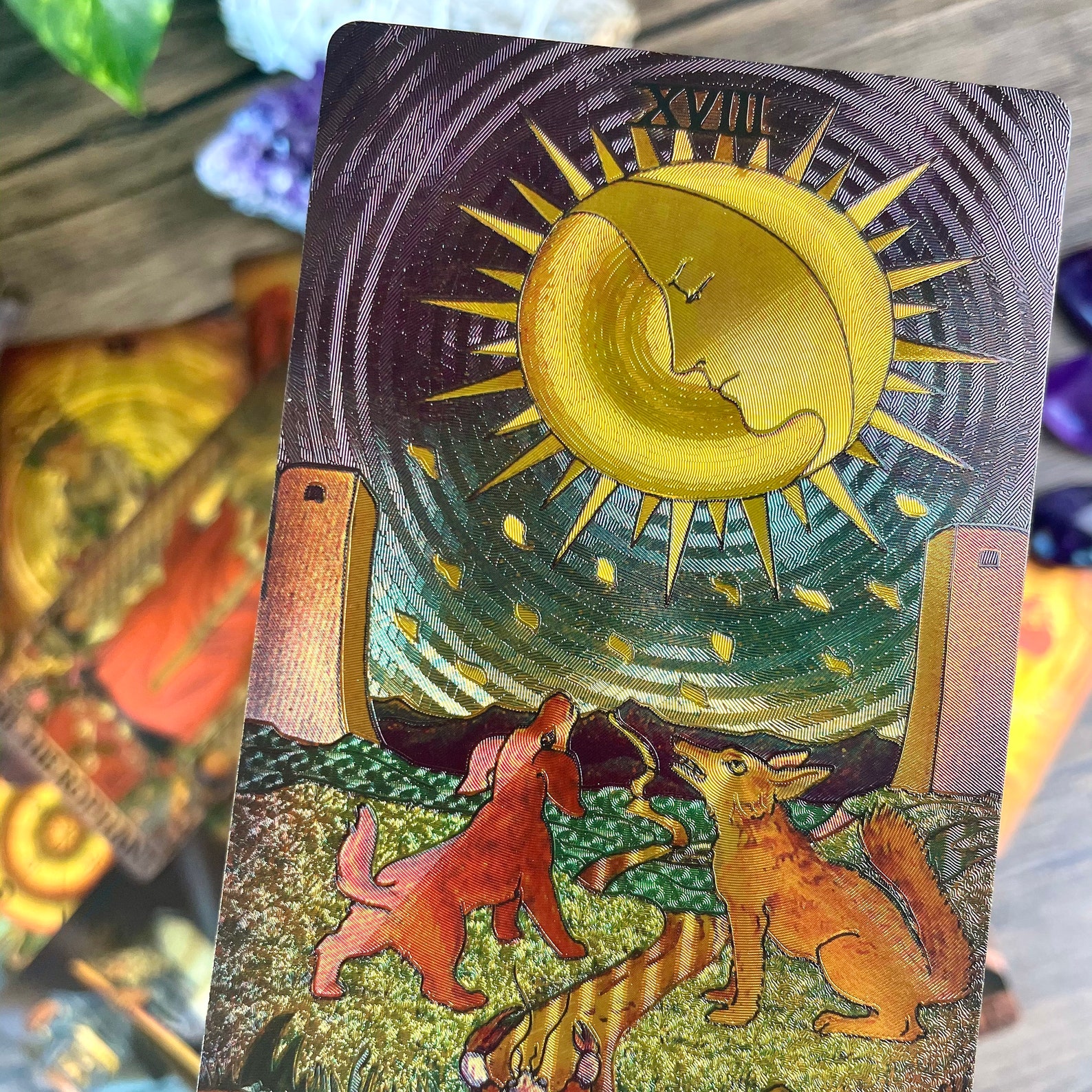 High Quality Golden Tarot Card Deck Classic Gold Retro Tarot Card Deck ...