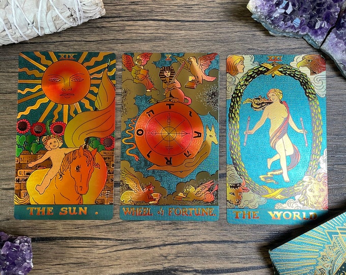 High Quality Sapphire Tarot Card Deck Classic Retro Tarot Card Deck ...