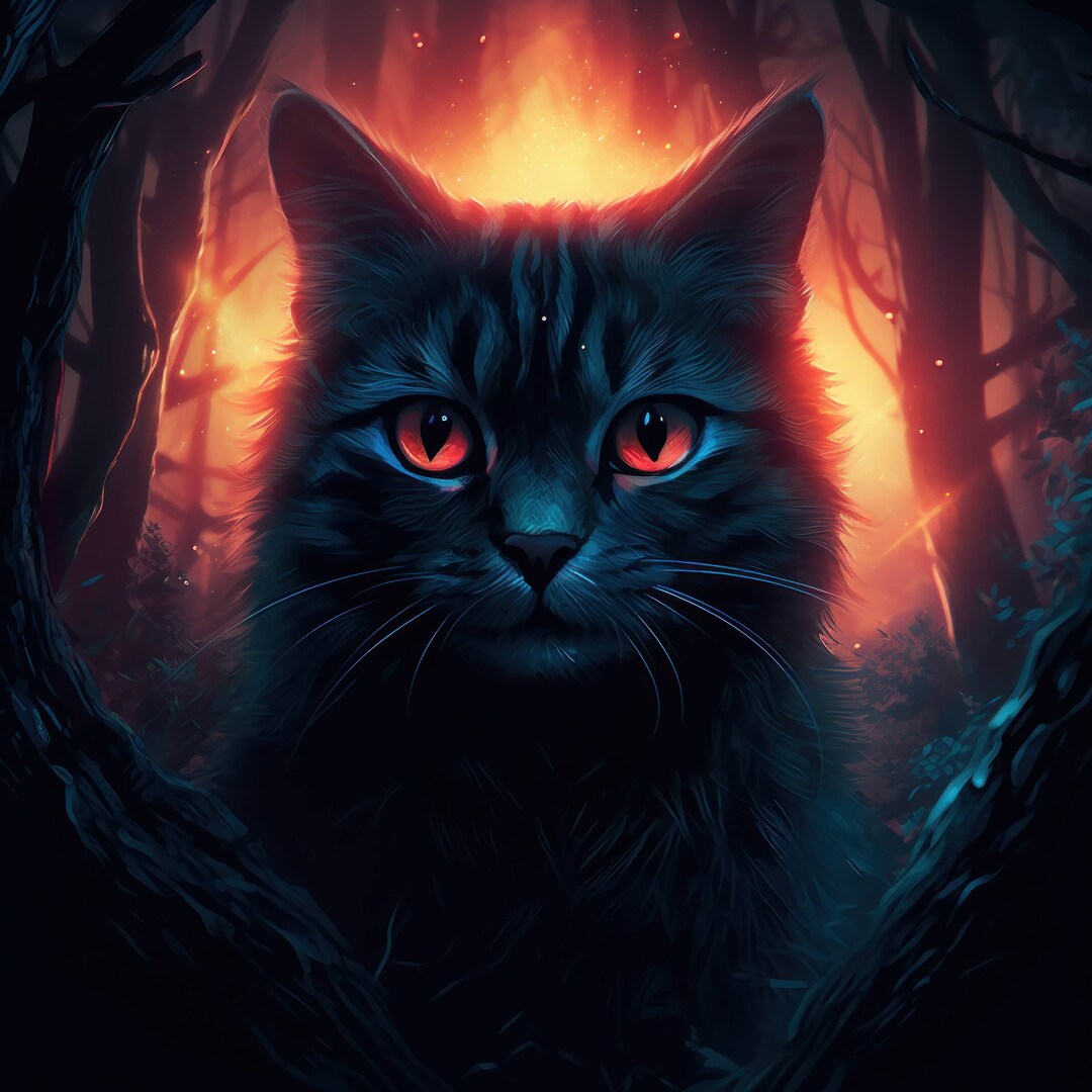 Hellcat in the Woods Portrait 4K Printable Digital Art - Etsy