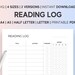 Reading Log, Printable Books to Read Tracker, Book Rating, Bookworm ...