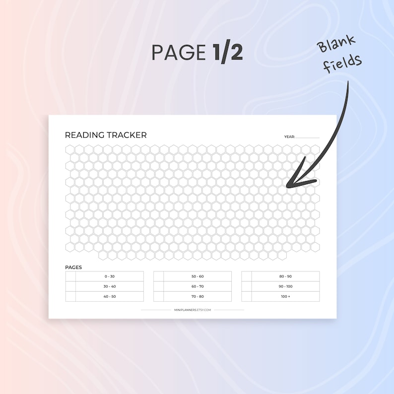 Printable Yearly Reading Tracker: A4 Book Challenge (PDF) - Etsy