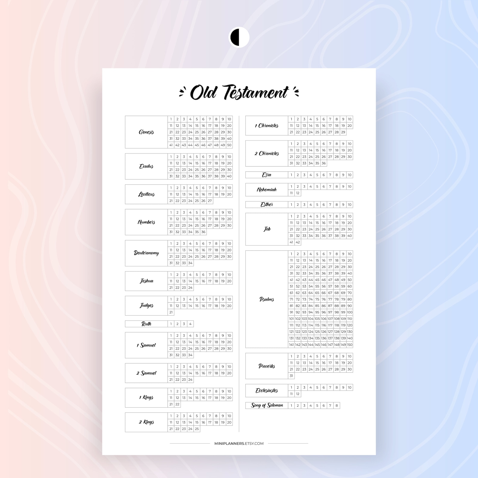Chronological Daily Bible Reading Plan, Printable Biblical Reading Log ...