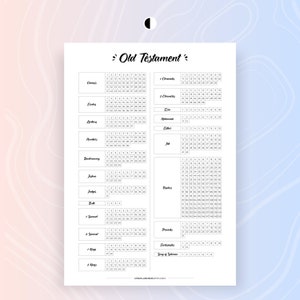 Daily Chronological Bible Study Tracker, Printable Bible Reading ...