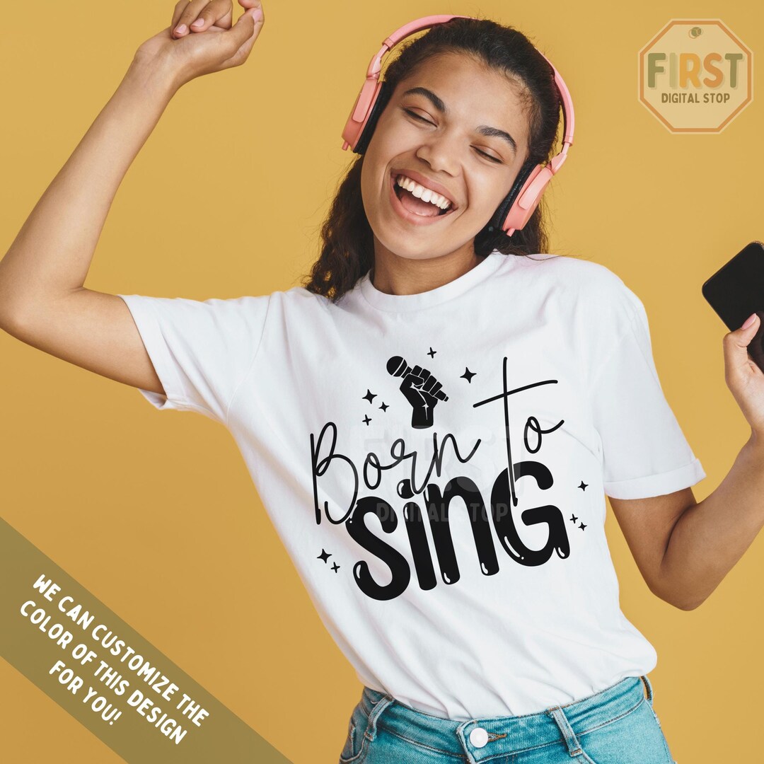 Singing SVG Tshirt Sublimation Design Born to Sing PNG Singing Club ...