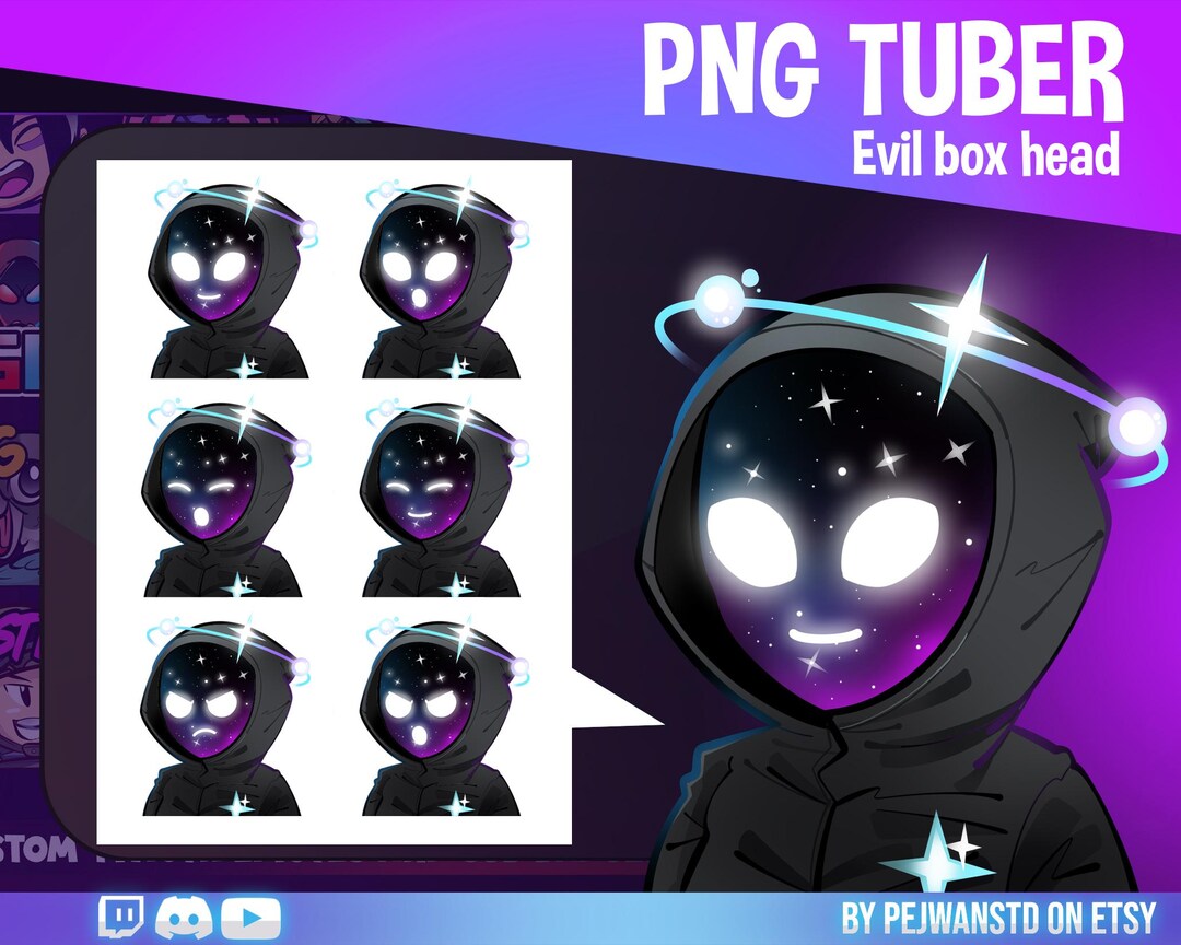 Galaxy Man Pngtuber Model | Veadotube Character | Cosmic | Reactive PNG ...