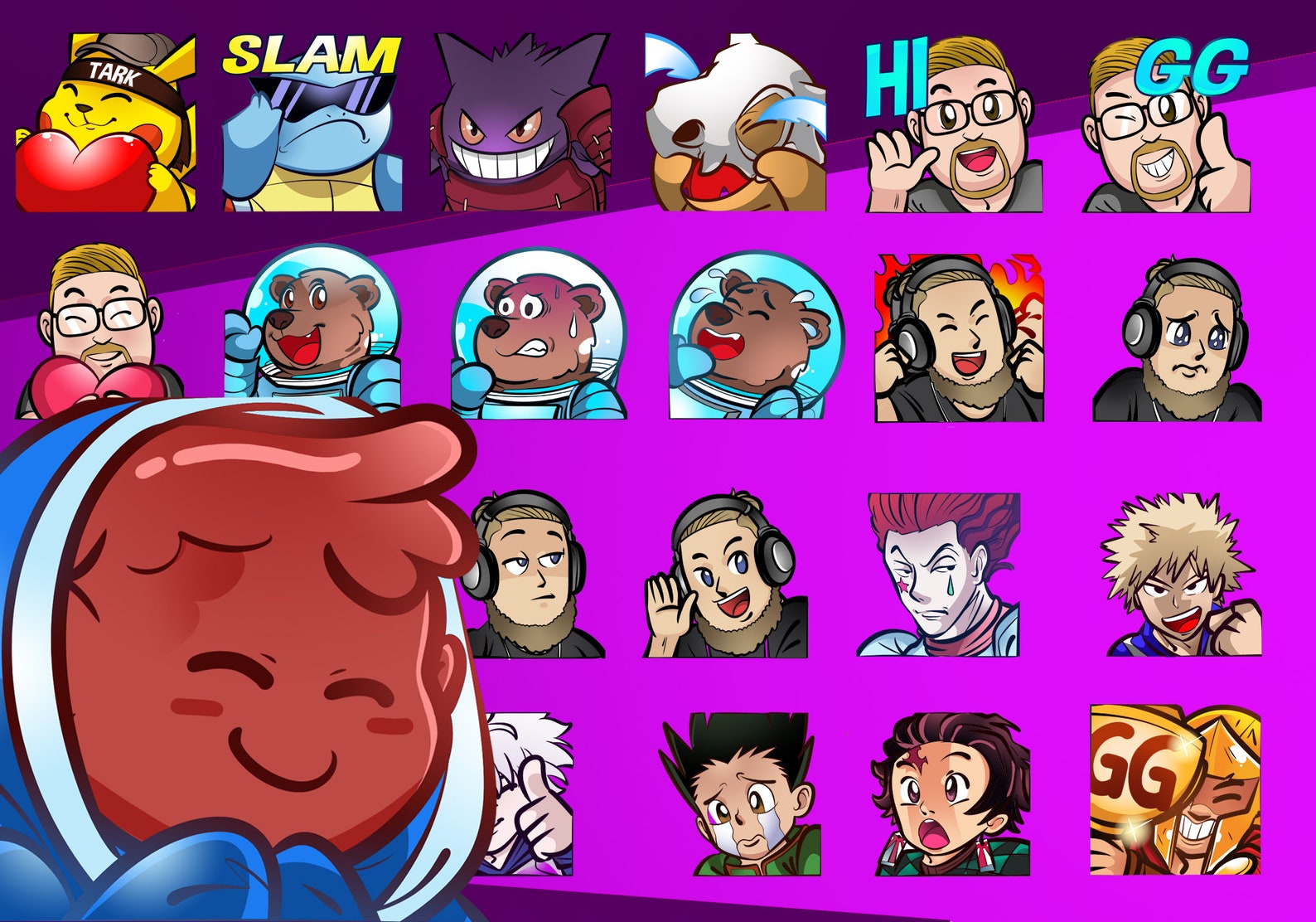 3 Custom Twitch Emotes | 3 Emotes | 3 Custom Twitch Sub Badges | 3 ...