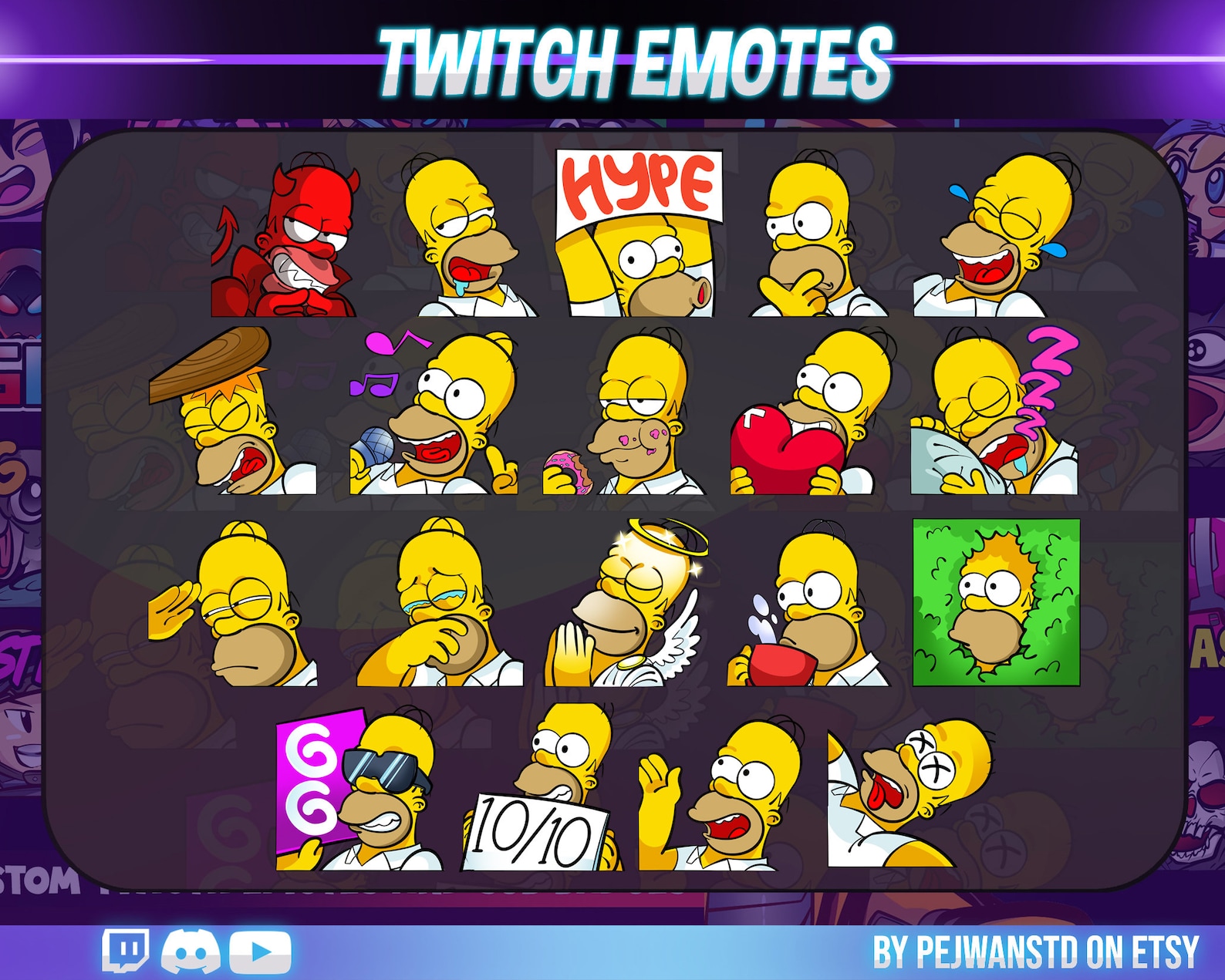 Twitch Emotes | Emote | Yellow Guy | American Cartoon | Stream and ...