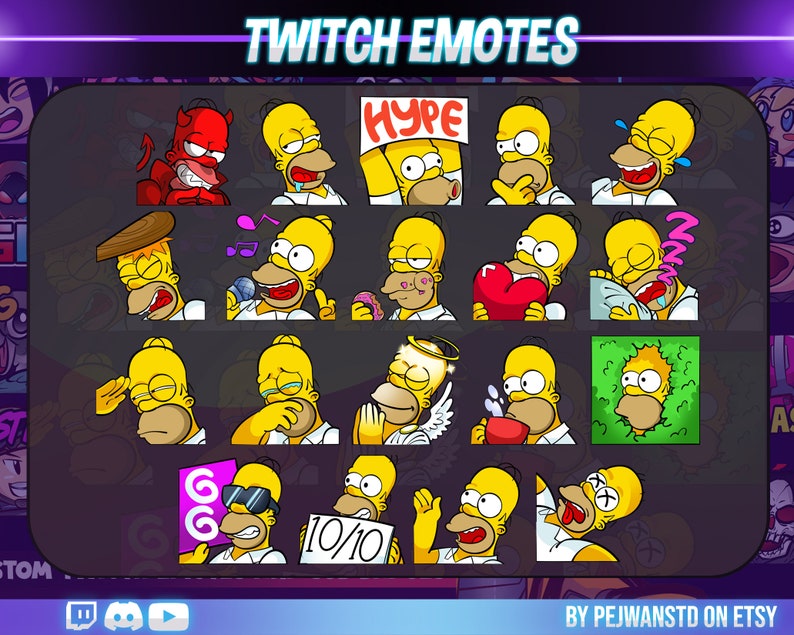 Twitch Emotes | Emote | Yellow Guy | American Cartoon | Stream and ...
