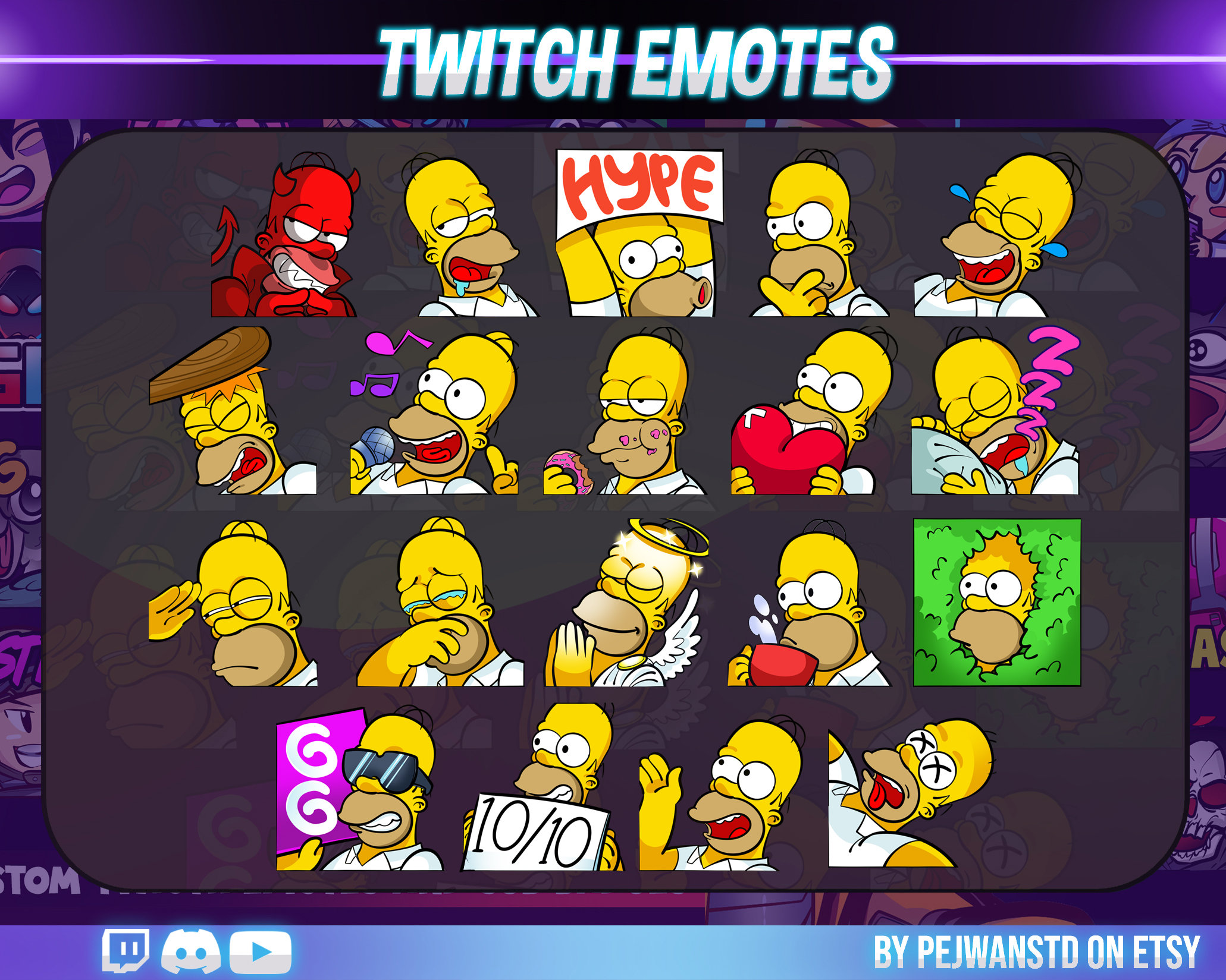 Twitch Emotes | Emote | Yellow Guy | American Cartoon | Stream and ...