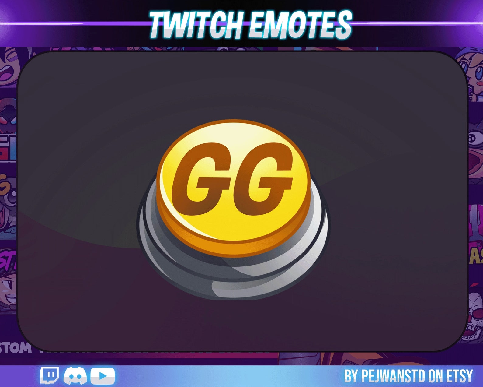 Animated Emote | Twitch Emote Good Game | GG Animated Emote | GG Emote ...