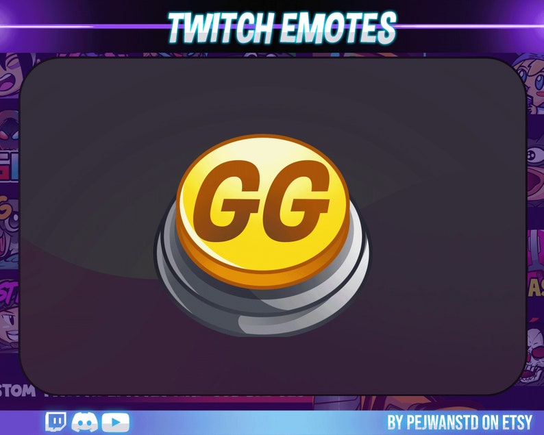 Animated Emote | Twitch Emote Good Game | GG Animated Emote | GG Emote ...