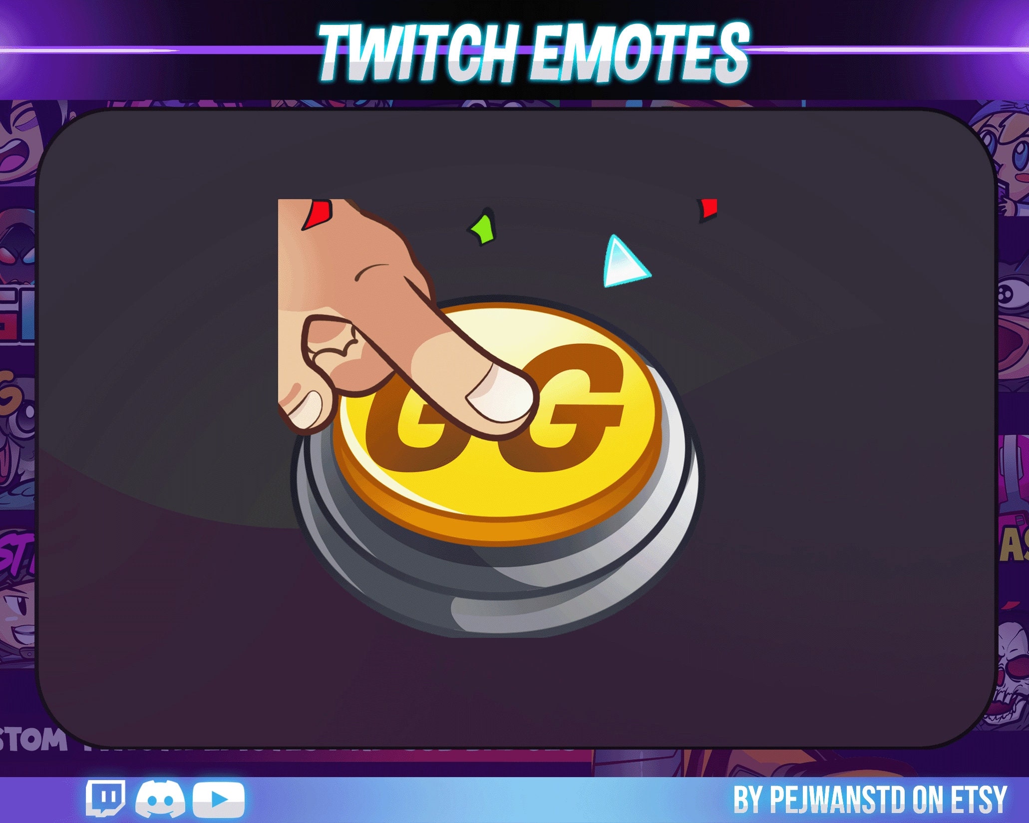 Animated Emote | Twitch Emote Good Game | GG Animated Emote | GG Emote ...