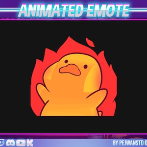 Animated Emote | Duck Emote | Duck Fire Emote | Animated Duck Emote ...