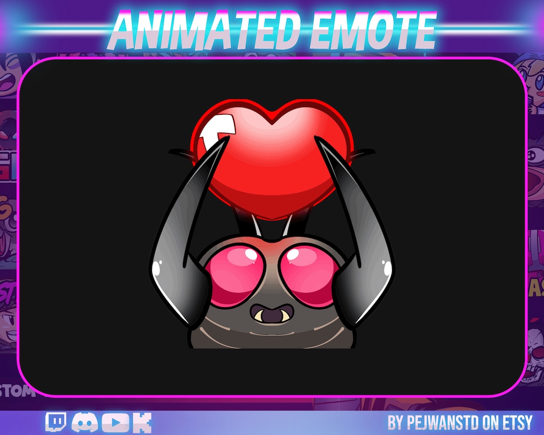 Animated Emote | Twitch Emote | Loot Bug Emote | Bug Emote | Lethal Emote | Love Emote - Etsy