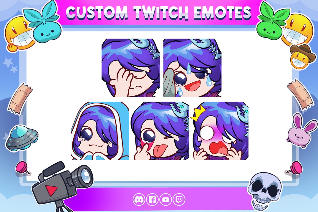 YCH EMOTES I Custom Twitch Emotes L Custom Emotes L Vtuber Emotes L ...