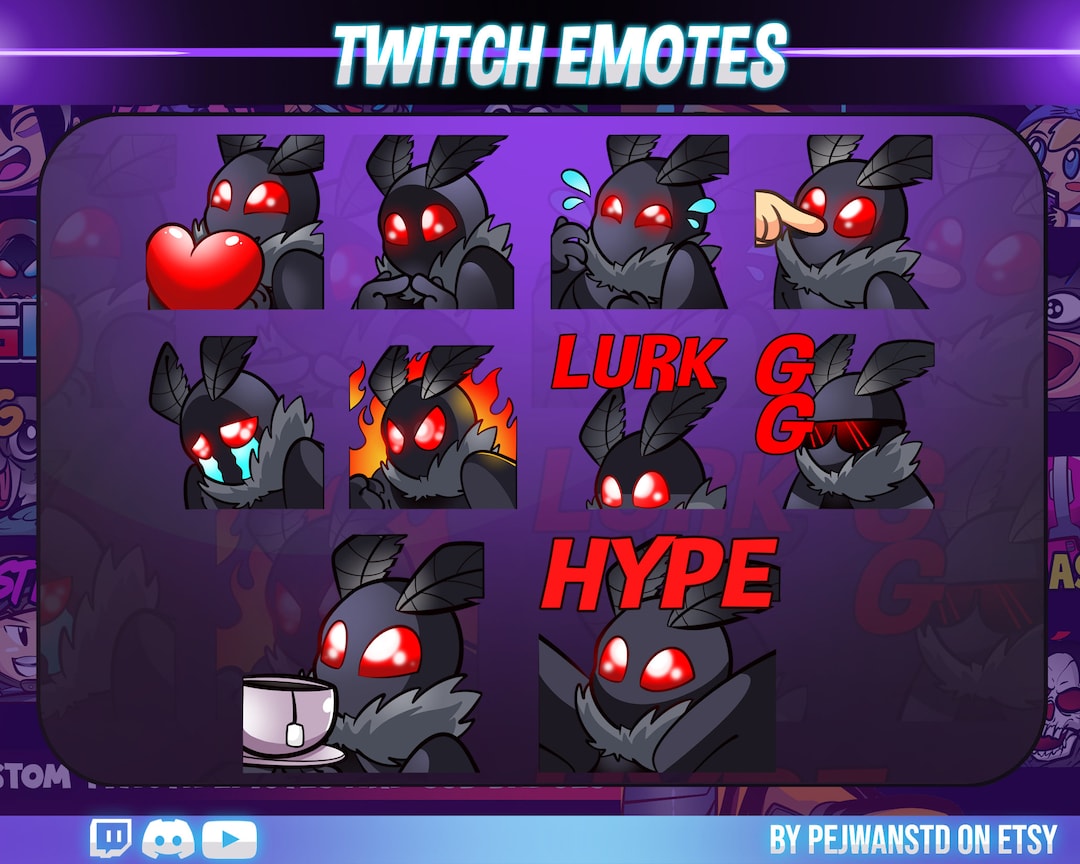 Twitch Emotes | Cute Black Creature Emotes | Discord Emotes | Stream - Etsy