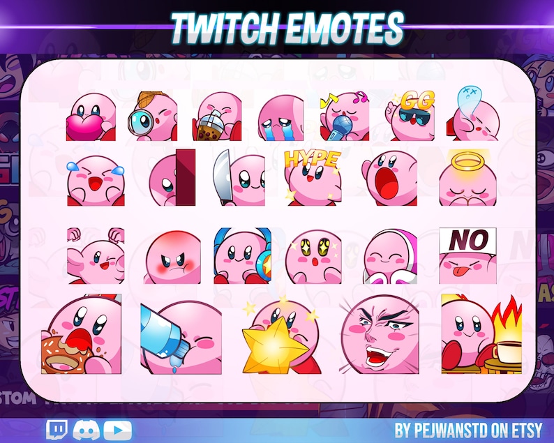 25 Pack Anime Emotes | Manga Twitch Emotes | Anime | Twitch Emotes ...