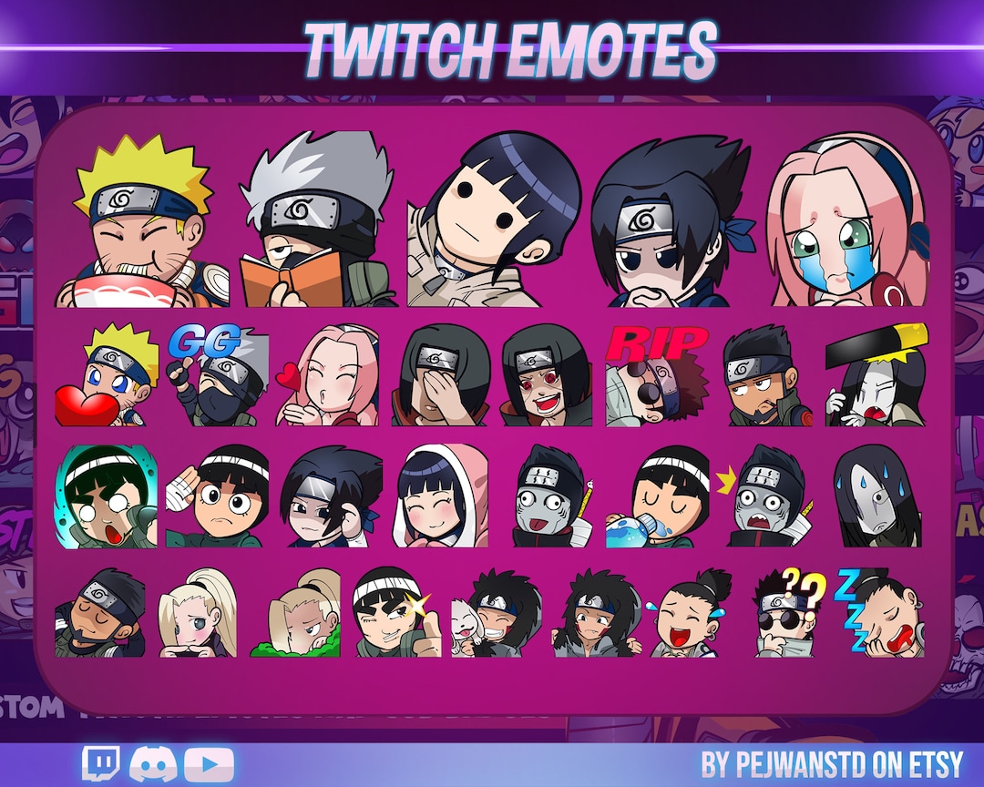30 Pack Anime Emotes Manga Twitch Emotes Static Twitch Emotes Discord ...