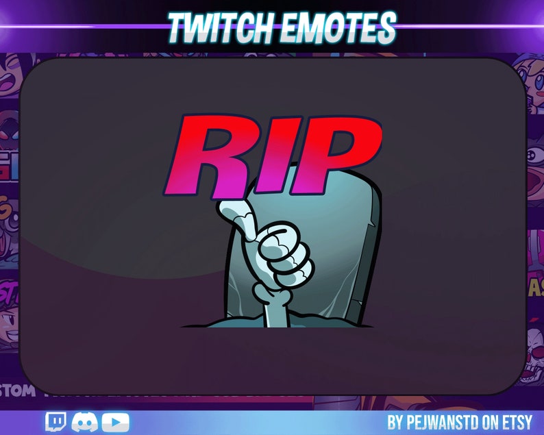 Animated Emote | RIP Animated Emote | RIP Emote | Animated RIP Emote - Etsy