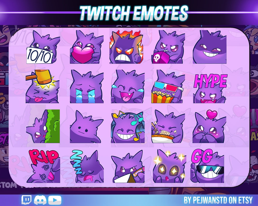 20 Pack Anime Emotes | Anime | Anime Character | Twitch Emote | Kawaii ...
