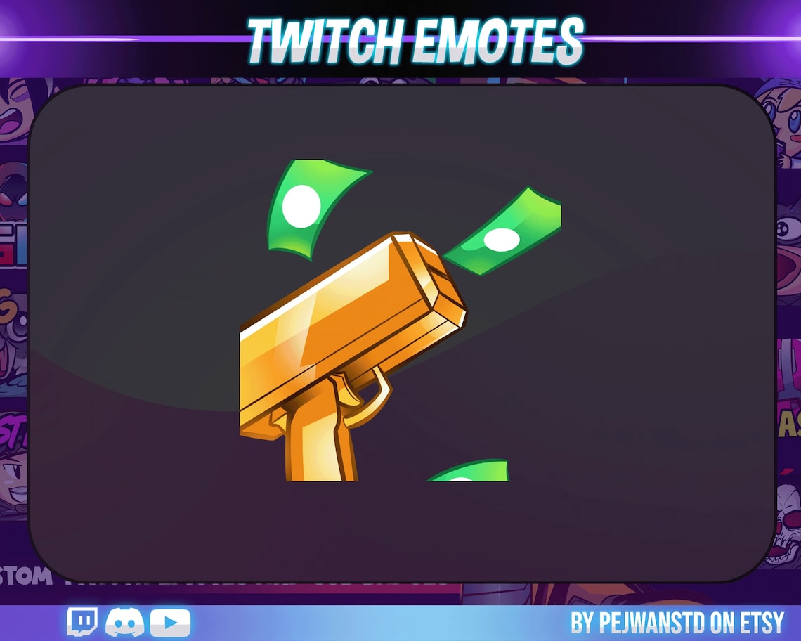 Animated Money Twitch Emote | Dono Emote | Donation Emote | Money Rain ...