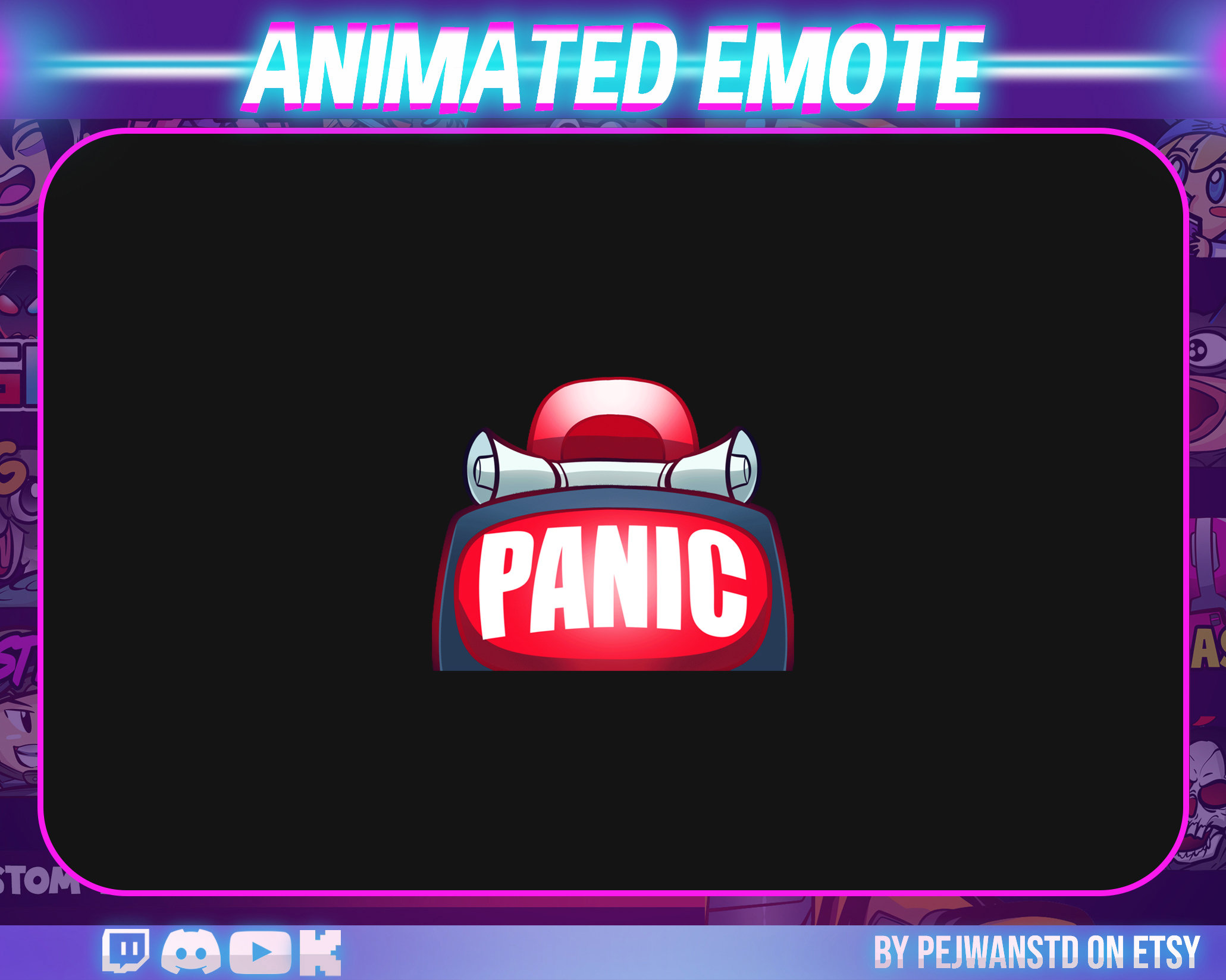 Animated Emote | Panic Animation | Panic Emote | Stream - Etsy